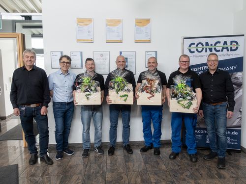 25jährige Betriebszugehörigkeit – Vier Jubilare bei der CONCAD GmbH